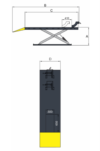 Clear Floor two post lift